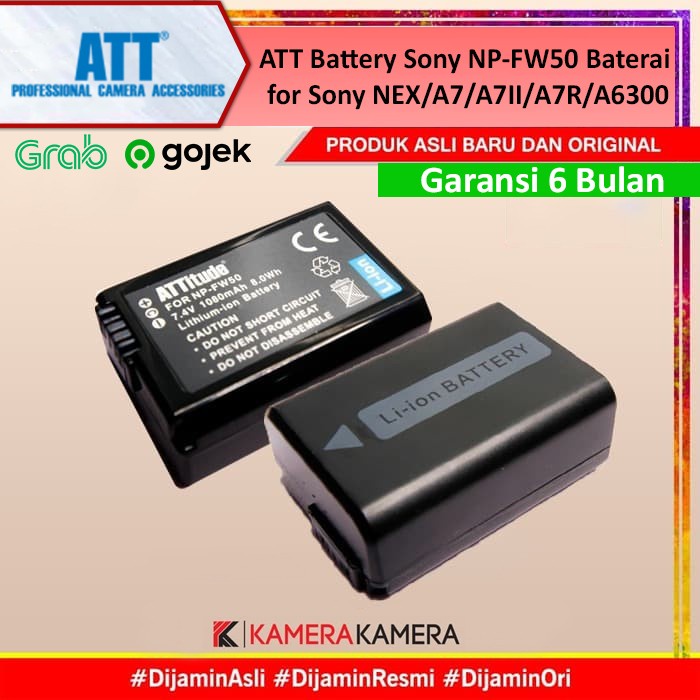 Jual ATTITUDE BATTERY PACK FOR SONY NP-FW50 -(RESMI) | Shopee Indonesia
