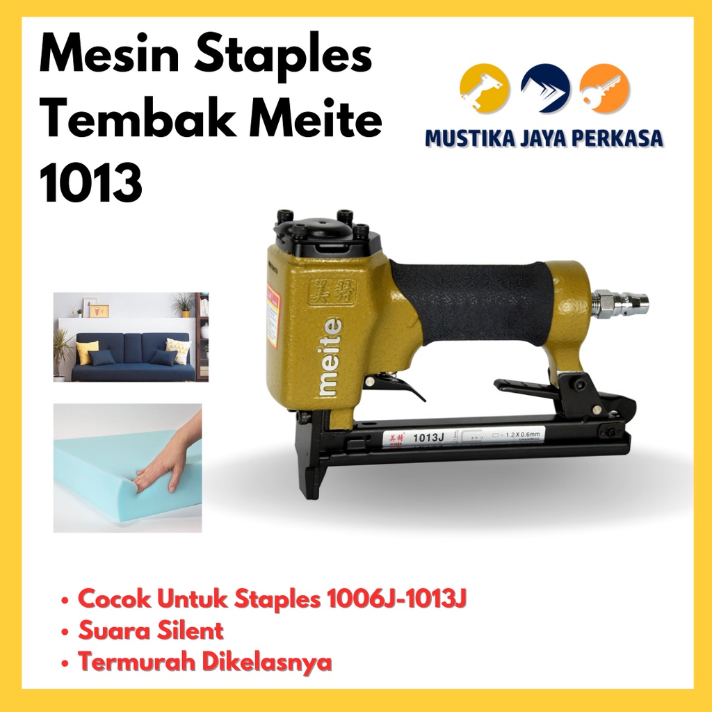 Jual Mesin Staples Tembak 1013J Meite Silent Bukan F32 Air Nailer Gun ...