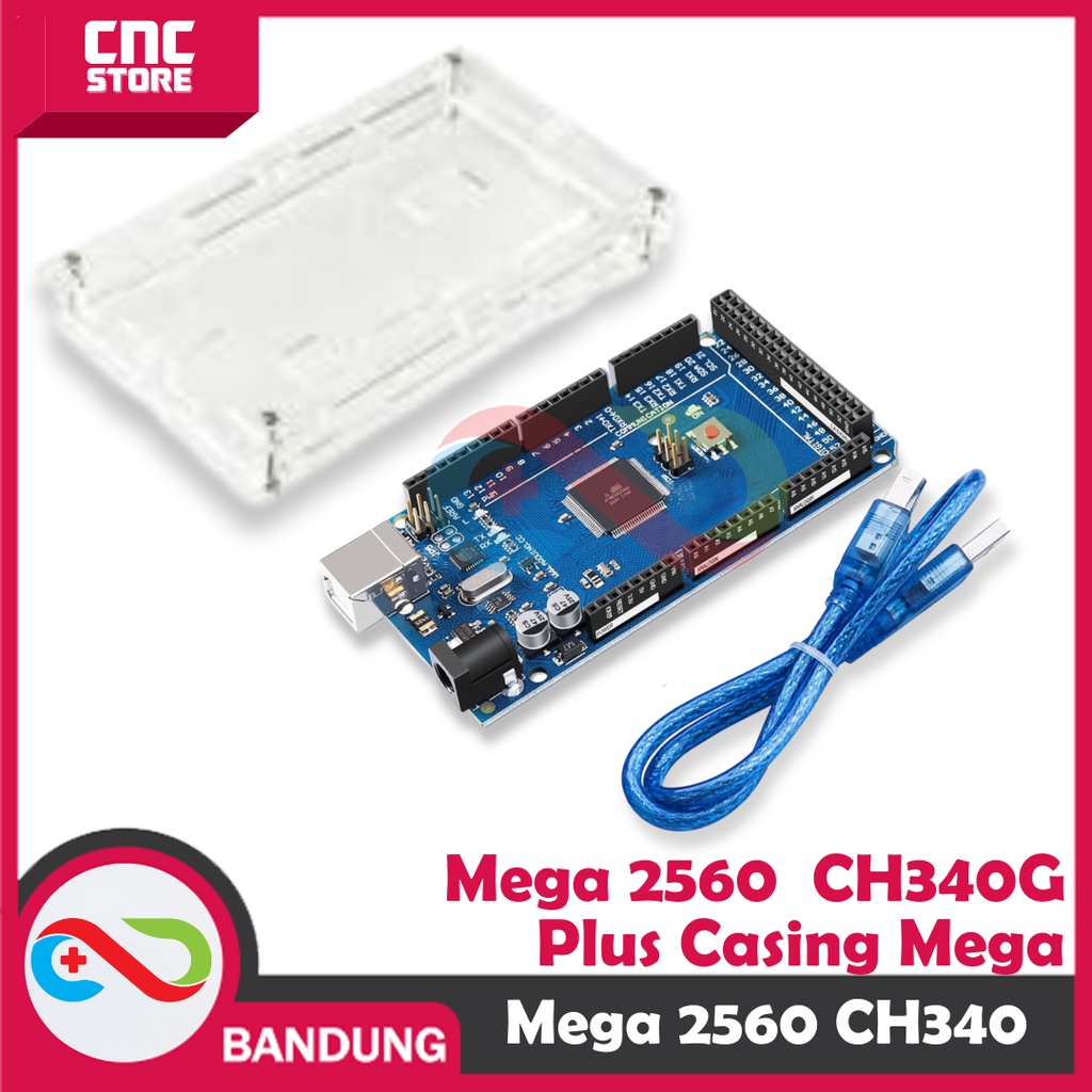 Jual ARDUINO MEGA 2560 R3 CH340G COMPATIBLE BOARD WITH CASE ACRYLIC ...