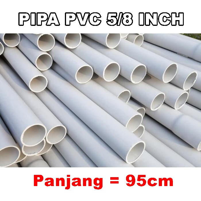 Jual PIPA PVC LISTRIK 5/8 INCH PANJANG 95CM (4pcs) | Shopee Indonesia