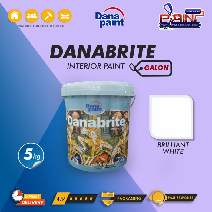 Jual Cat Tembok Dana Paint DANABRITE Interior BRILLIANT WHITE 5kg Galon ...