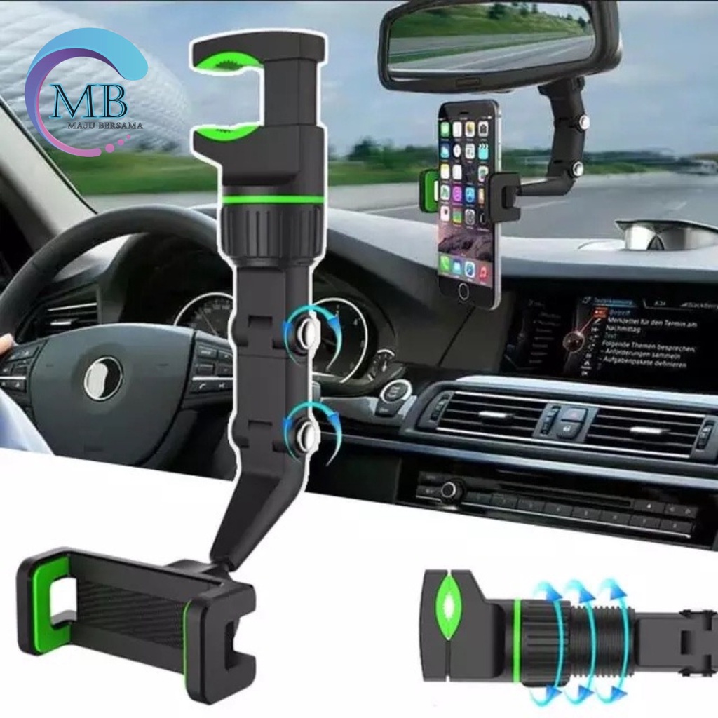 Jual Car phone holder penyangga hp di mobil rearview mirror kaca tengah ...