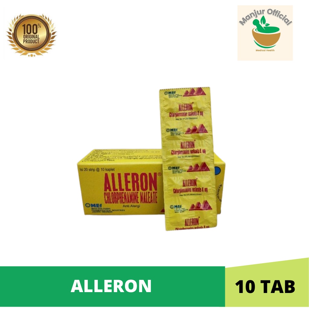 Jual ALLERON 4MG TABLET (per Strip) | Shopee Indonesia