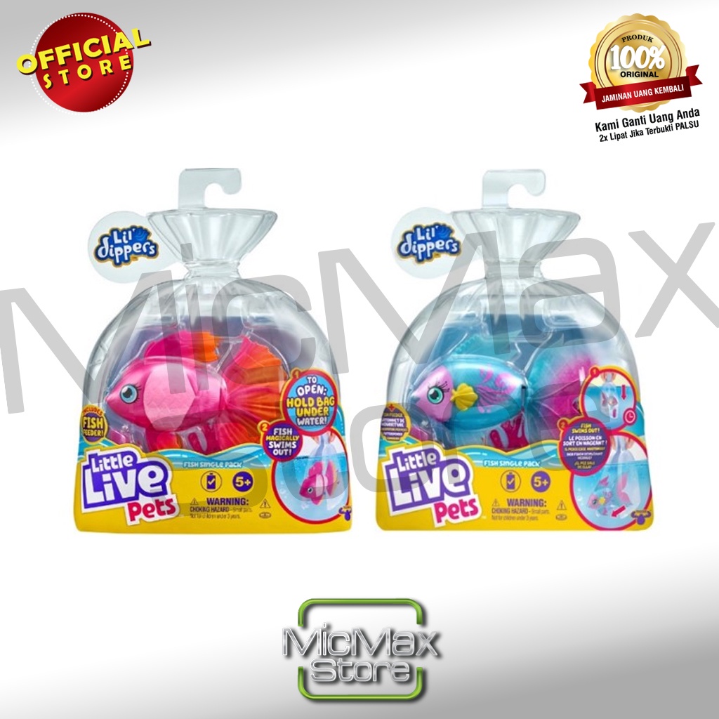 Jual Little Live Pets Lil Dippers Fish S3 Single Pack MS26405 | Shopee ...