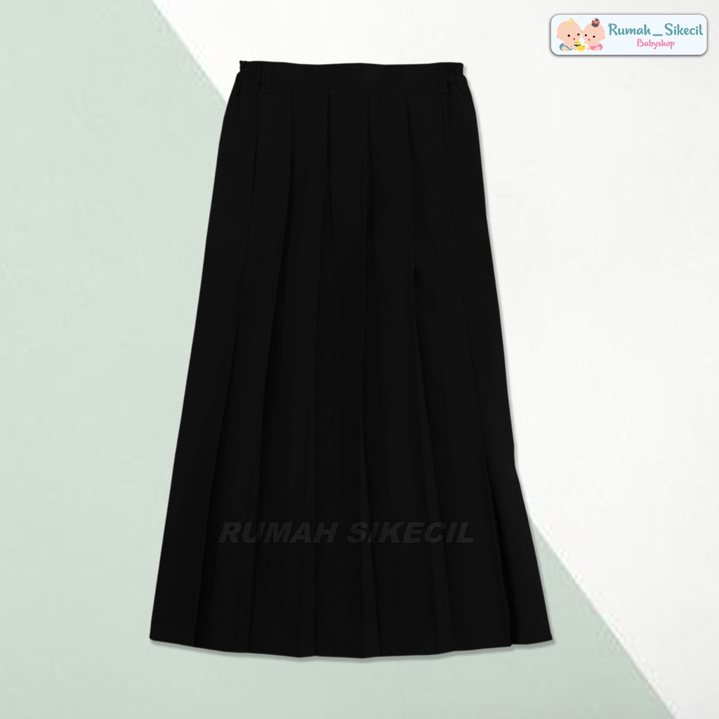 Jual Seragam Sekolah Rok Panjang SD MI / Model Lipit Rempel Warna Merah Putih Hijau Hitam Coklat ...