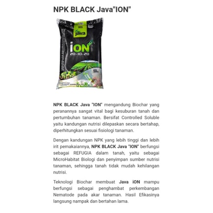 Jual NPK BLACK Java "ION", produk javamas agrophos kemasan 25 kg ...