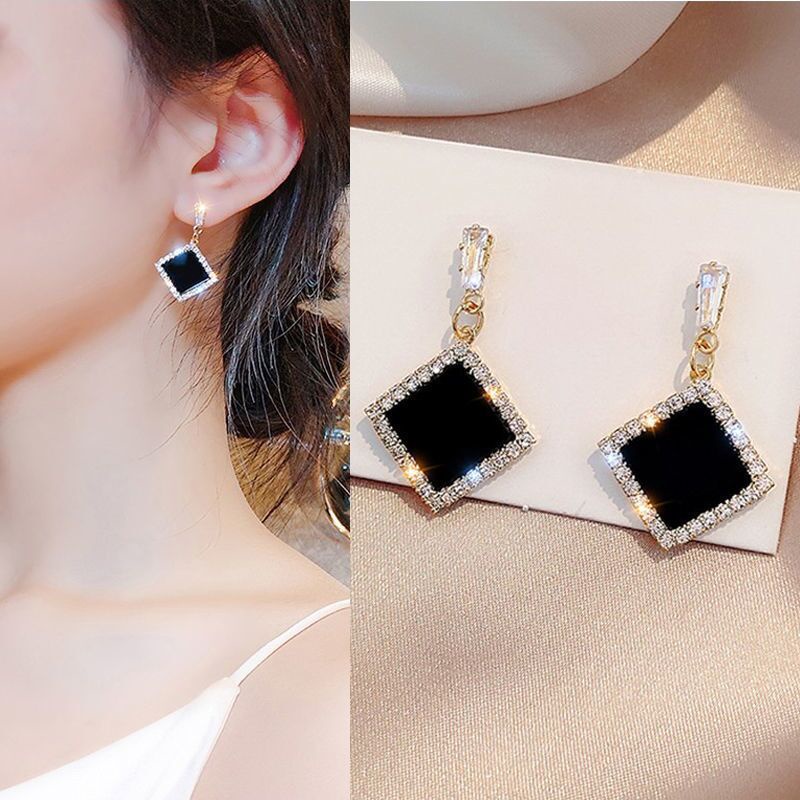 Jual Anting Black Diamond Drop Geometri Supernova Goth Version Terbaru ...
