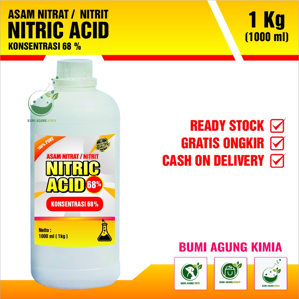 Jual HNO3 1 Kg Kadar 68% 1KG Nitric Acid | Shopee Indonesia