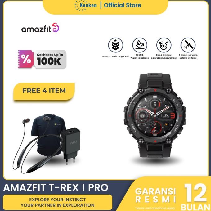 Jual Amazfit T-Rex Pro Smartwatch Water Resistance Garansi Resmi | Shopee Indonesia