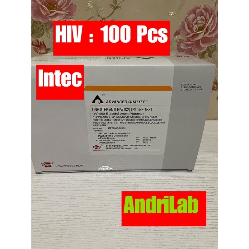 Jual HIV Casette Tri-Lane Intec isi 100 Tes card | Shopee Indonesia