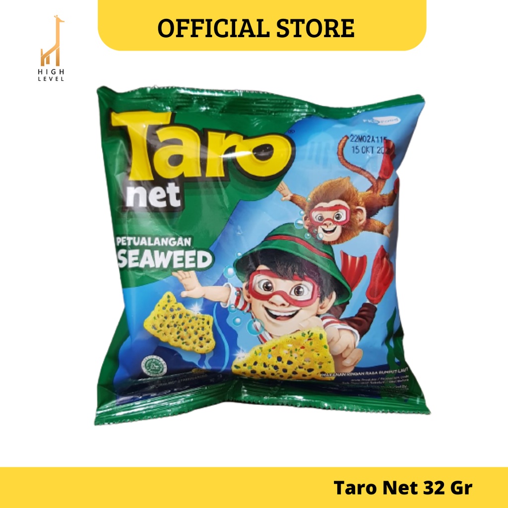 Jual Taro Net Petualangan Seawed Rasa Rumput Laut 32 gr | Shopee Indonesia
