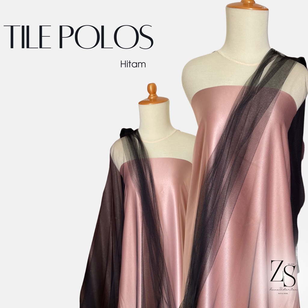 Jual Kain Soft Tile Tulle Halus Lemas Polos Warna Hitam Black | Shopee ...