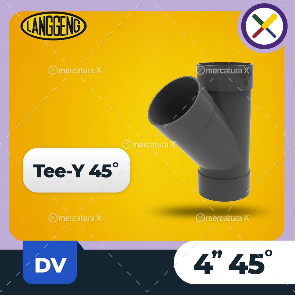 Jual Tee Y 45 - DV 4"x45 - Fitting PVC | Shopee Indonesia