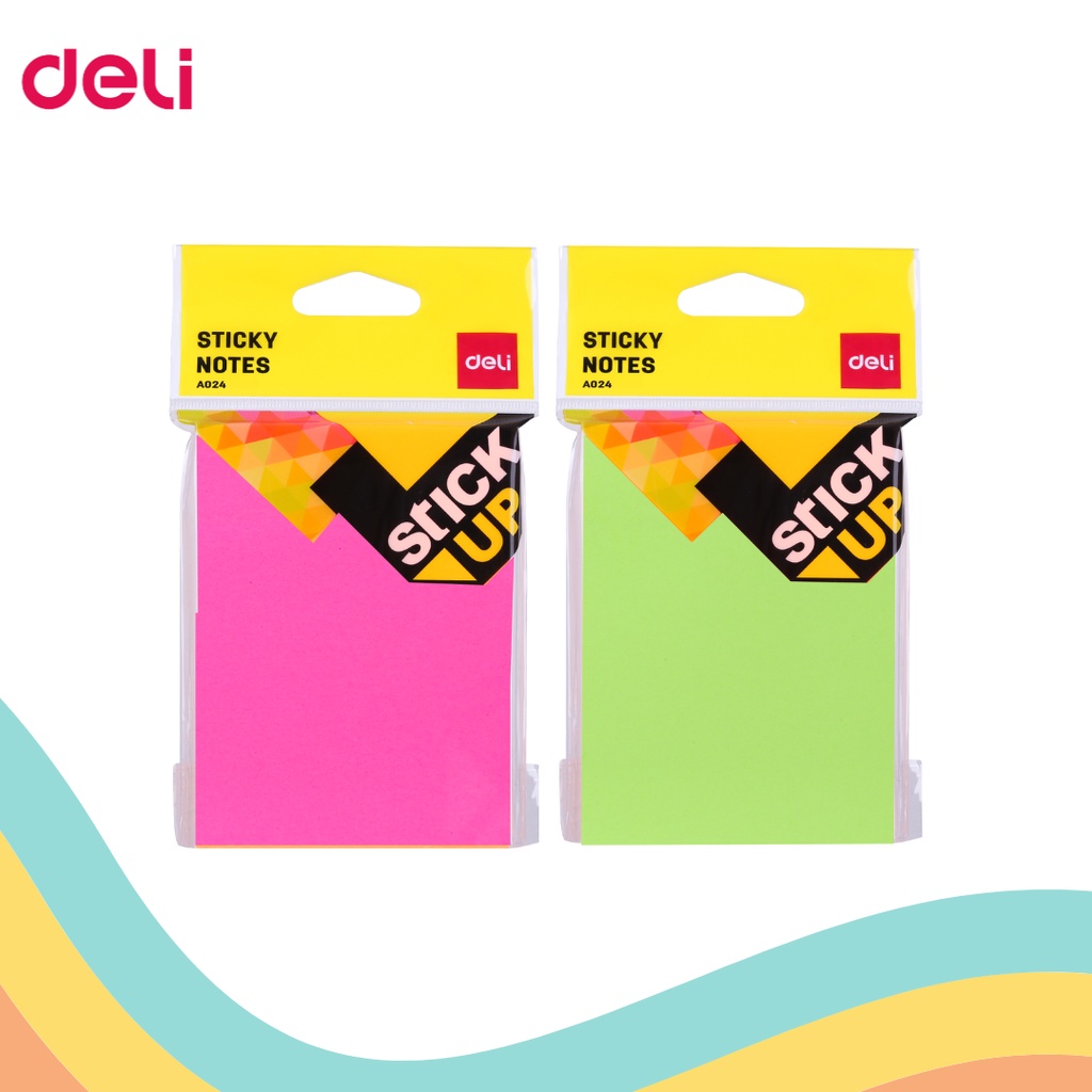 Jual STICK NOTE DELI NEON 76X101 A02402 (1 PCS) | Shopee Indonesia