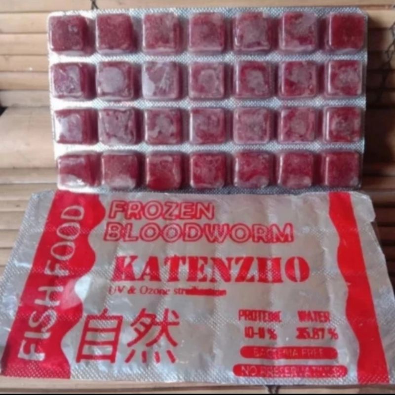 Jual CACING BEKU KATENZHO CACING SUTRA FROZEN BLOODWORM PAKAN IKAN ...
