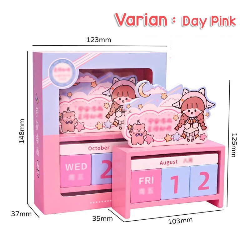 Jual Kalender Kayu Momo Plus Tempat Pen Wooden Calendar with Pen Holder ...
