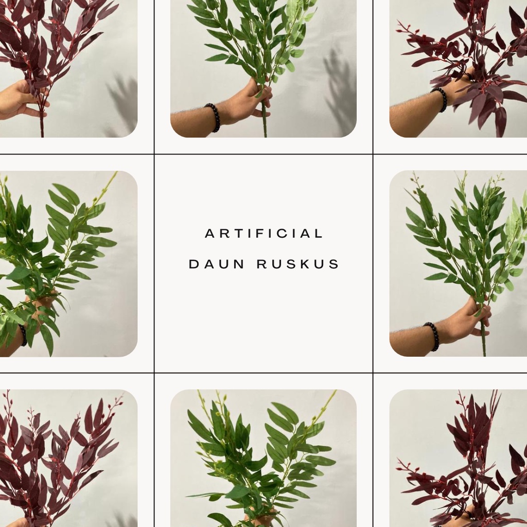 Jual Bunga Artificial - Daun Ruskus Artificial | Shopee Indonesia