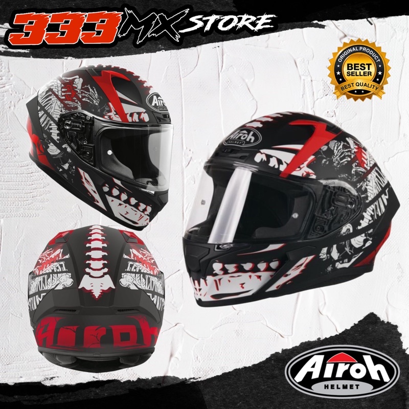 Jual HELM AIROH VALOR RIBS MATT HELMET AIROH FULL FACE VALOR RIBS ...