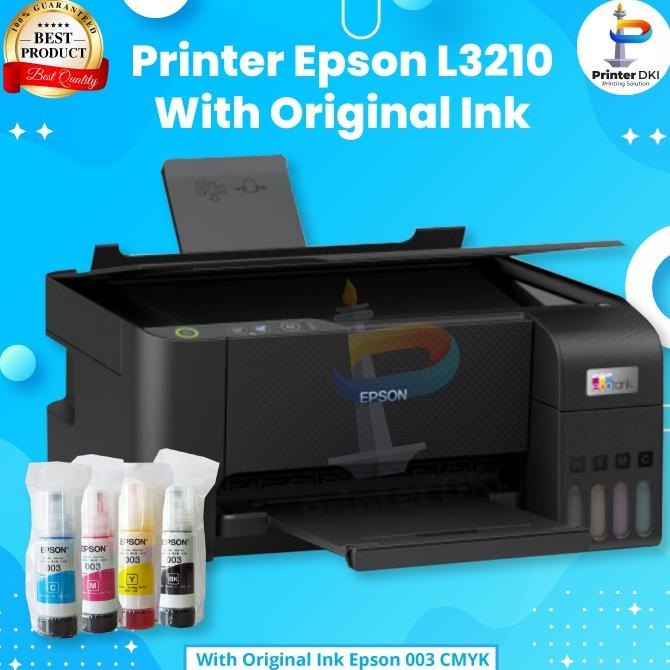 Jual Epson Ecotank L3210 A4 All-In-One Ink Tank Printer Print Scan Copy Printer Original ...