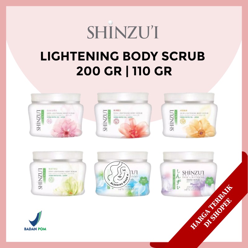 Jual Shinzu'i Skin Lightening Body Scrub -110gr - 200gr - Lulur ...