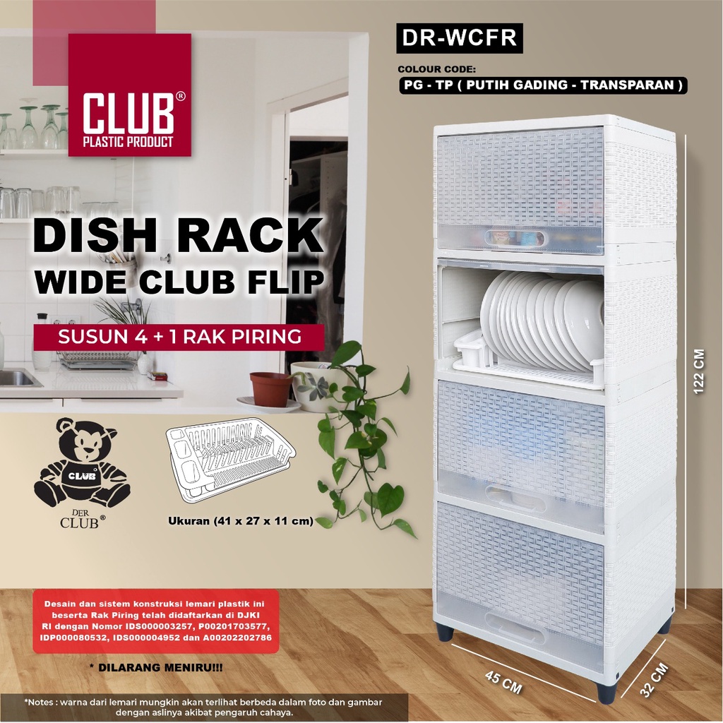 Jual RAK PIRING PLASTIK / RAK DAPUR PLASTIK / RAK GELAS PLASTIK CLUB DR ...