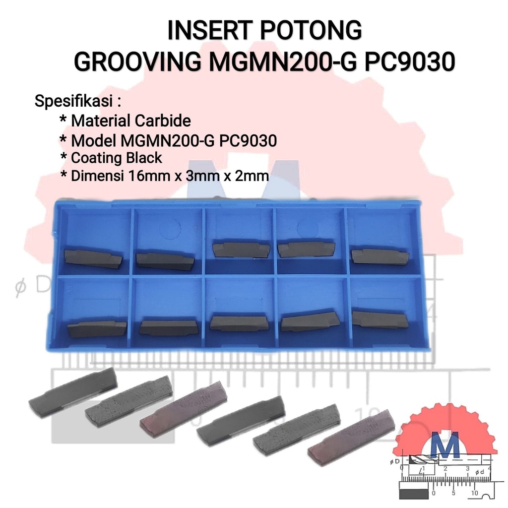 Jual insert potong Mgmn 200 g insert grooving 2mm Carbide grade PC9030 ...