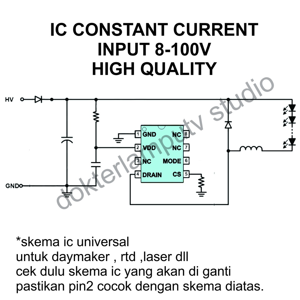 Jual IC DAYMAKER DEYMEKER RTD UNIVERSAL IC DRIVER LED CONSTANT CURRENT ...