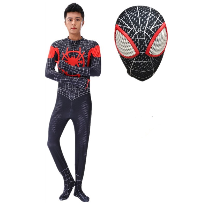 Jual Cosplay Dewasa Laba -laba Pria Gwen Besi Spiderman Kostum+Topeng ...