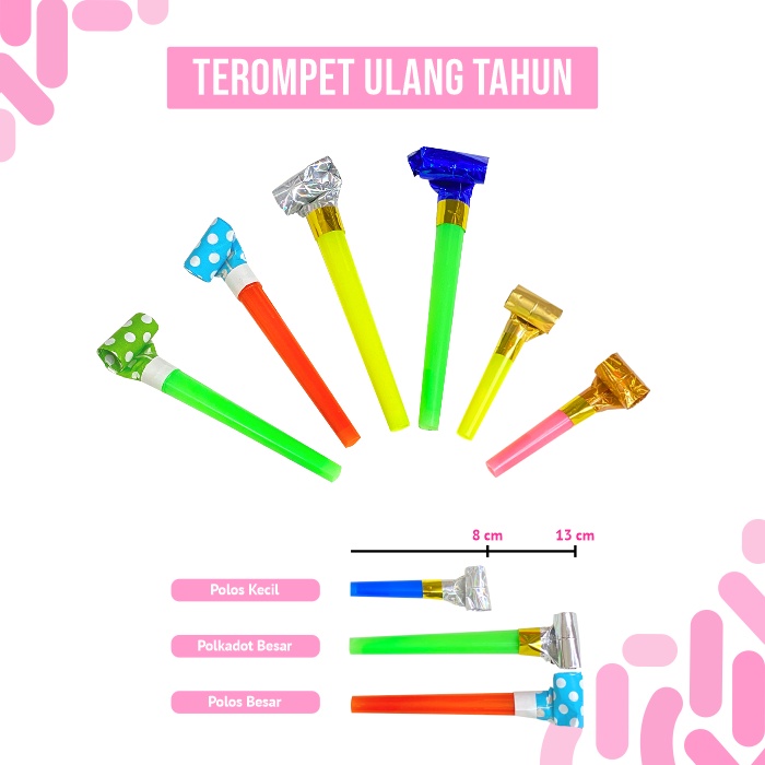 Jual Terompet Ulang Tahun/Terompet Mini HBD Perlengkapan Ulang Tahun ...