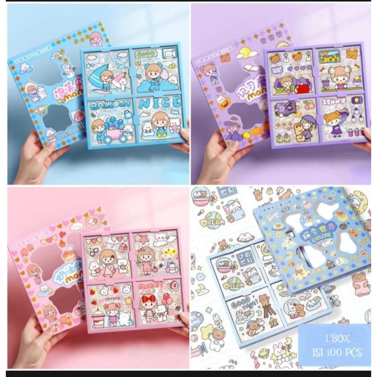 Jual Stiker lucu 2D tumblr anti air aesthetic perlembar(minimal beli 5 ...