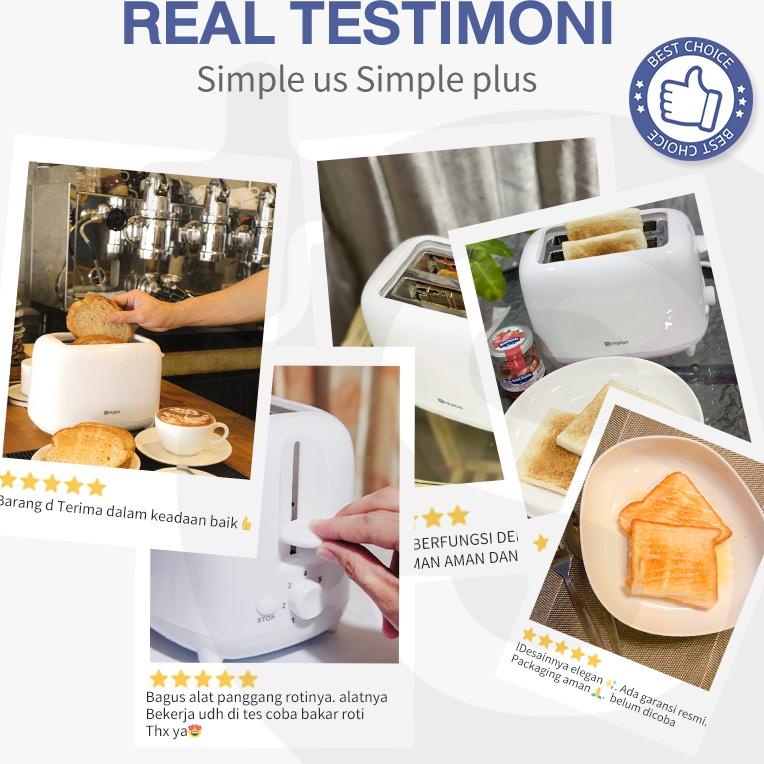 Jual Simplus Pemanggang Roti Toaster Low Watt 2 Slot Panggang Roti ...