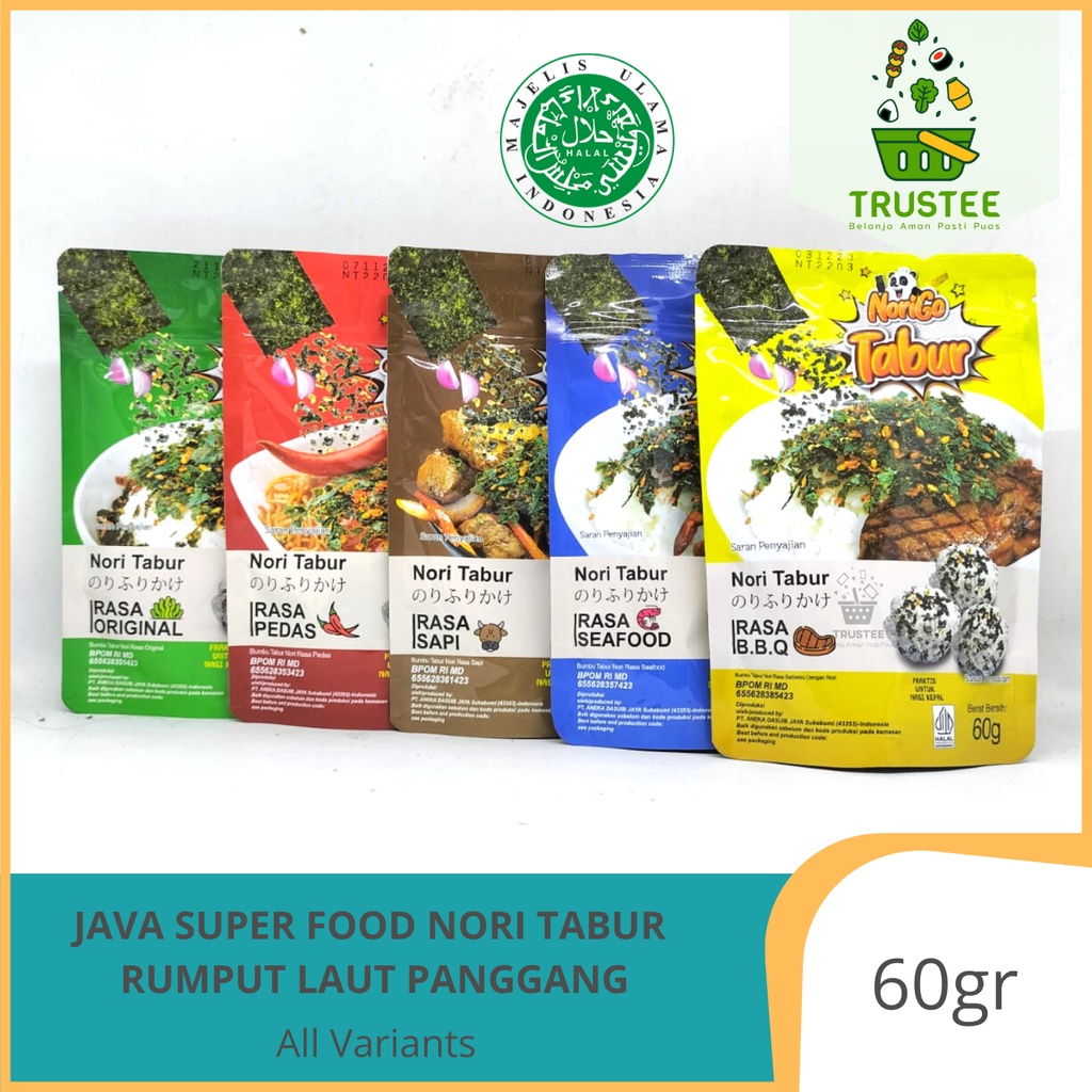 Jual Java Super Food Nori Tabur Rumput Laut Panggang 60gr HALAL ...