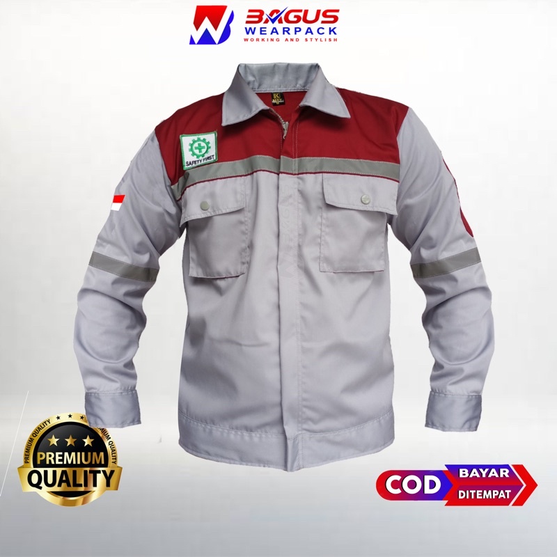 Jual WEARPACK SAFETY / KEMEJA SAFETY / BAJU SAFETY LENGAN PANJANG ...