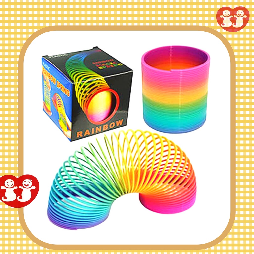 Jual Per pegas spiral plastik rainbow magic spring mini | Shopee Indonesia