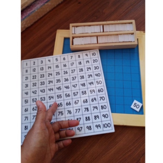 Jual Hundred Board Montessori Material | Shopee Indonesia