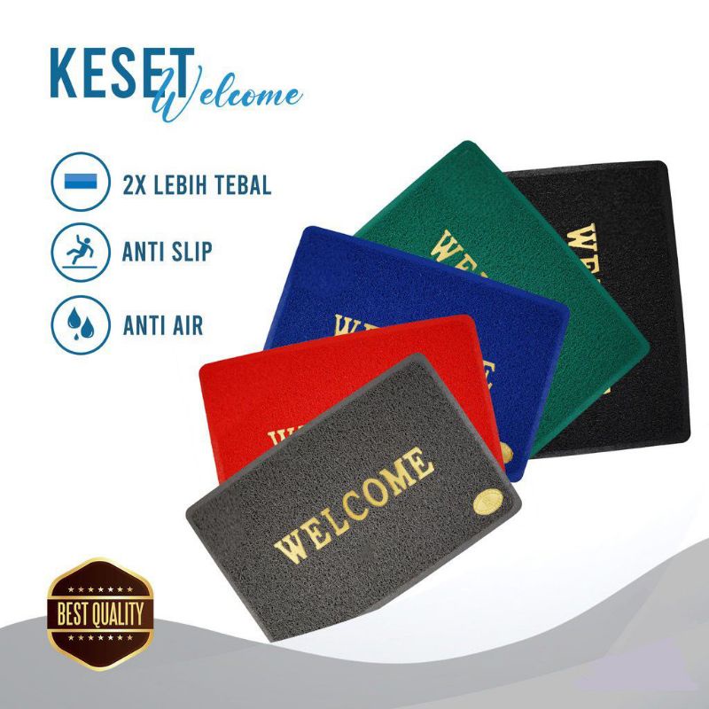Jual KESET KAKI KARET WELCOME ANTISLIP / KESET LANTAI / KESET WELCOME ...