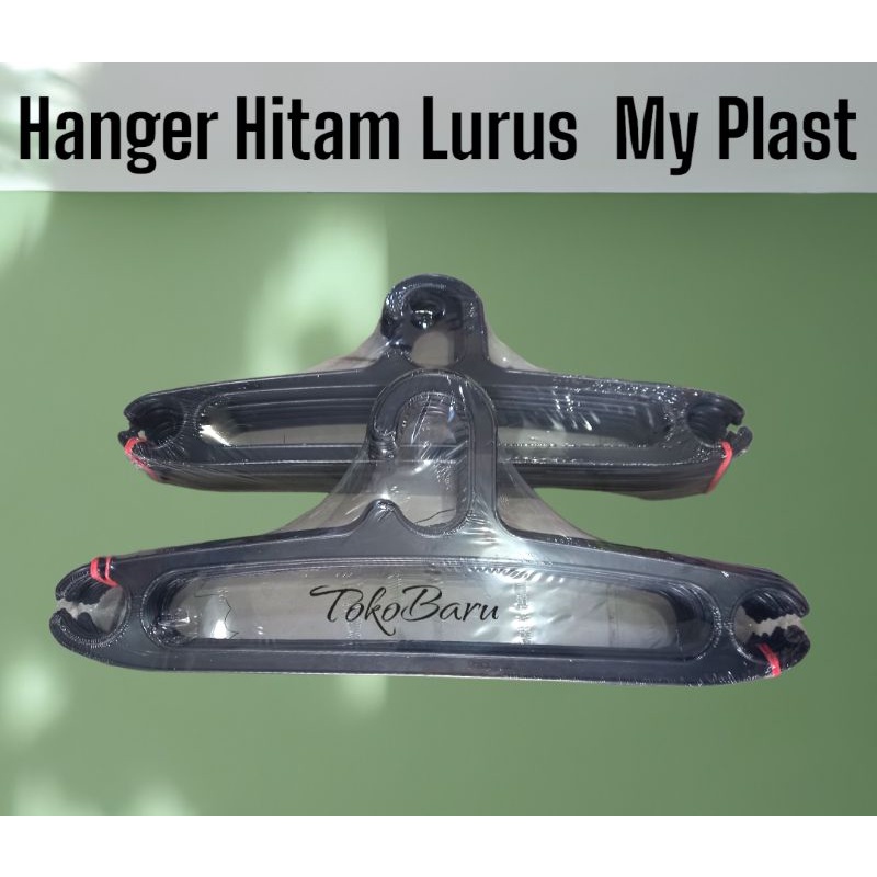 Jual HANGER HITAM LURUS MYPLAST (12 PCS) | Shopee Indonesia