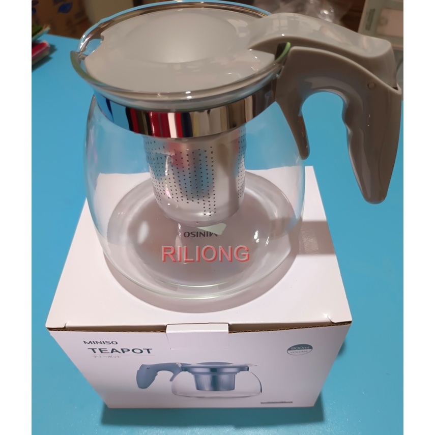 Jual MINISO TEAPOT KACA SARINGAN 900ML MINISO | Shopee Indonesia