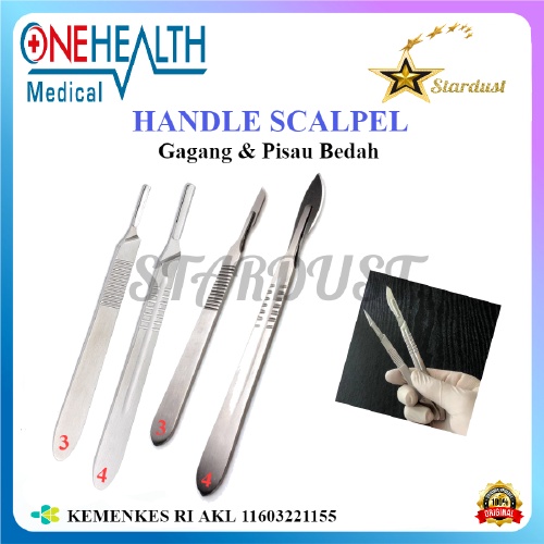 Jual ECER - Dental Scalpel Blade Bisturi Surgical Holder No 3 4 ...