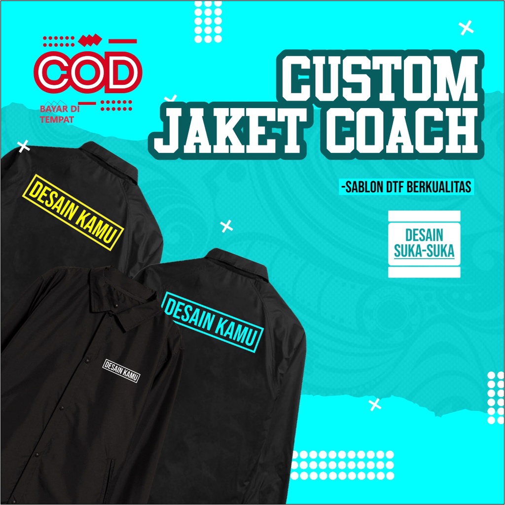 Jual CUSTOM JAKET COACH DESIGN SIMPLE SUKA SUKA KAMU | Shopee Indonesia