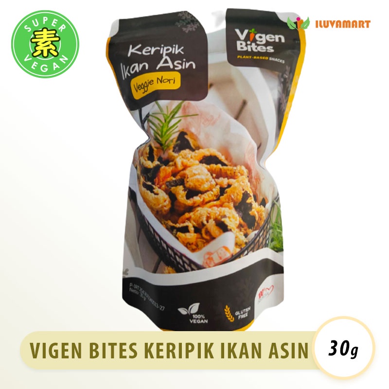 Jual Vigen Bites Keripik Ikan Asin 30gr / Kripik Ikan Asin Veggie Nori ...