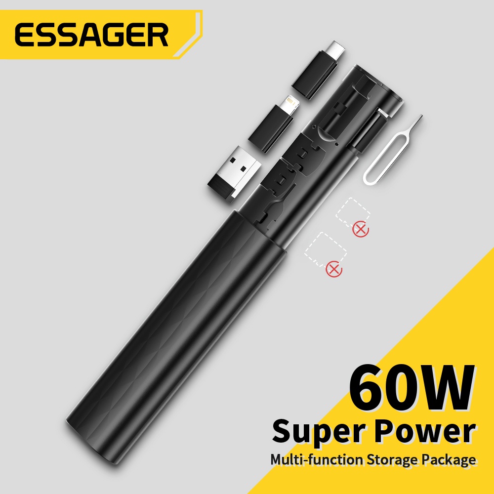 Jual Essager USB C to Type c 60W Multifungsi Organizer Type C/IOS/USB ...