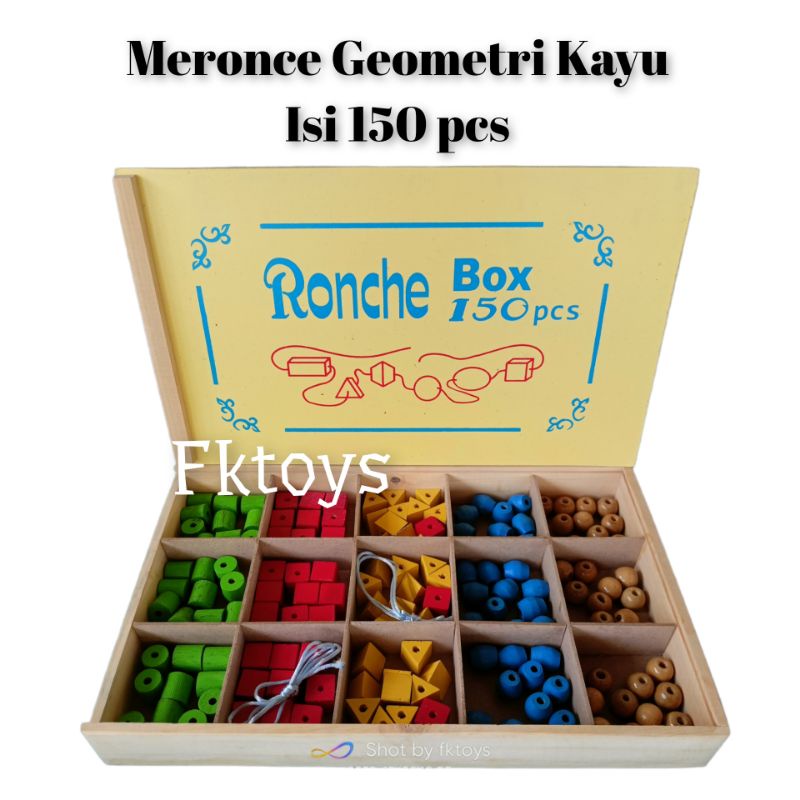 Jual Mainan Edukasi anak Meronce geometri kayu isi 150pcs | Shopee ...