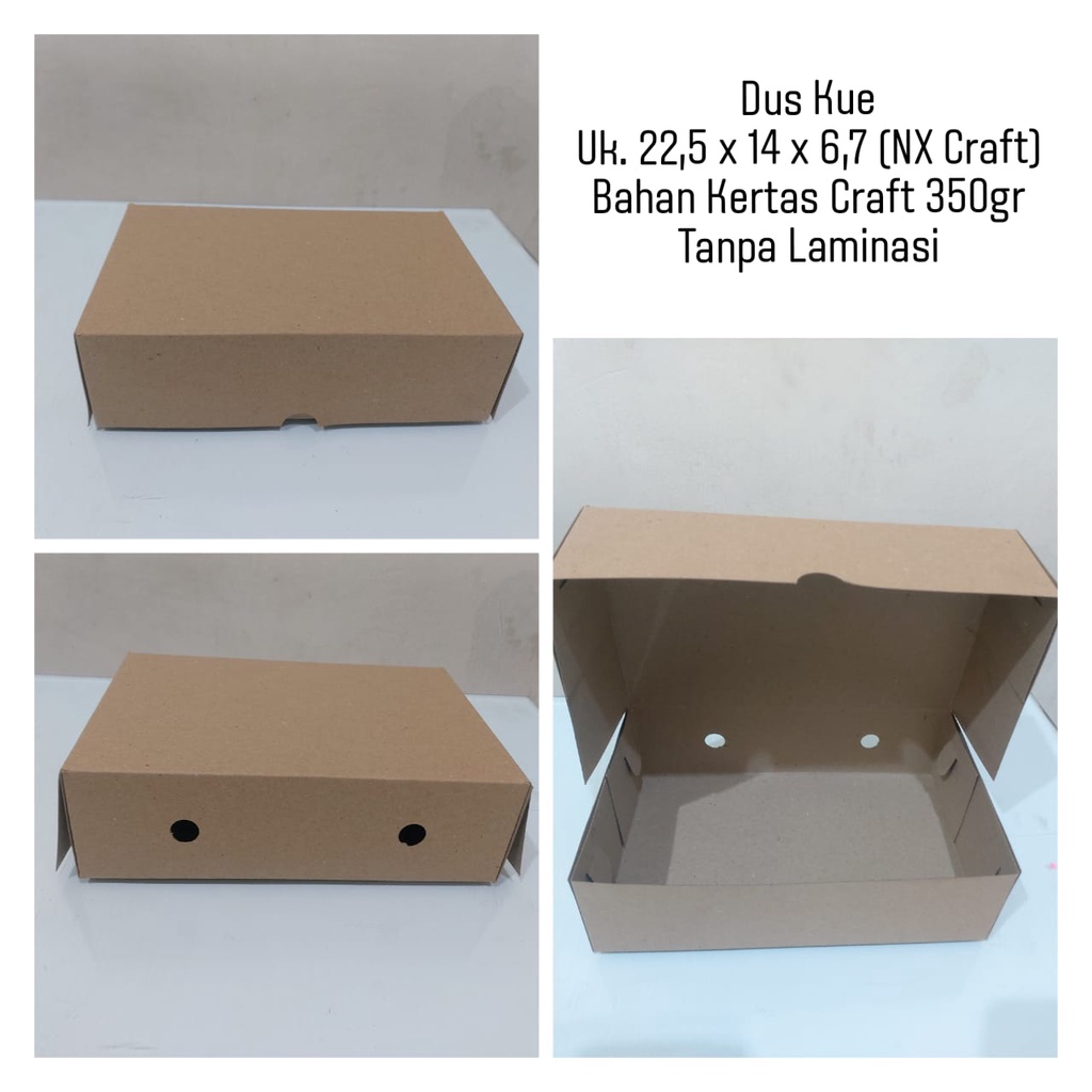 Jual Promo!!! BOX KATERING KRAFT NX Craft / DUS KUE 22,5 x 14 x 6,7 ...