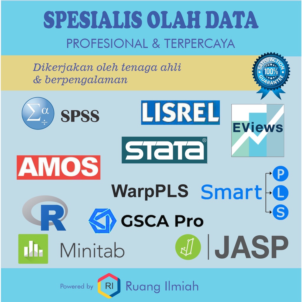 Jual Jasa Olah Data: SPSS, LISREL, SmartPLS, AMOS, Eviews, WarpPLS ...