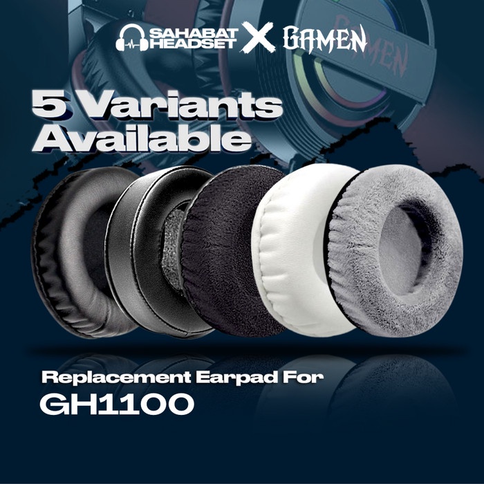 Jual Earpad Ear Cushion Earcup Gamen GH1100 GH 1100 Bantalan Busa Foam ...