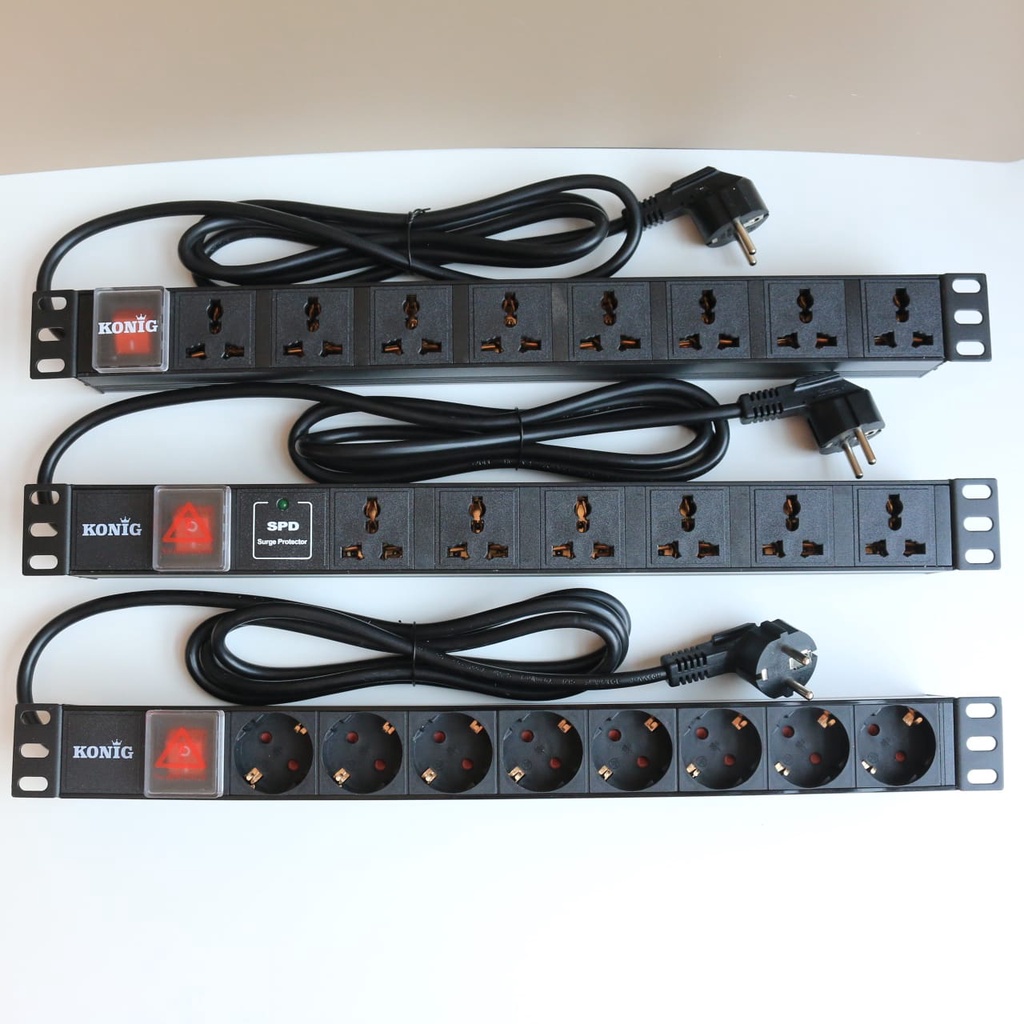Jual Luxury PDU with Surge Protector untuk home/rack server 19inch ...