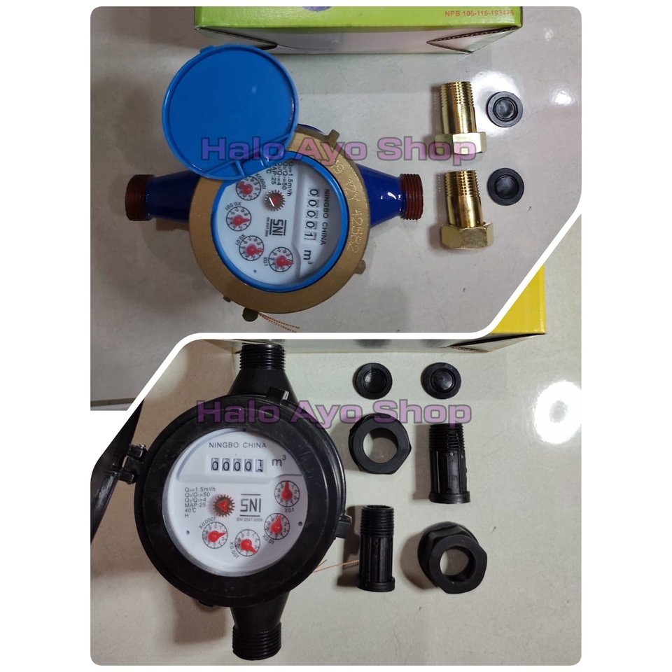 Jual METERAN AIR BESI 1/2" SNI / WATERMETER PVC WATER METER SNI ...