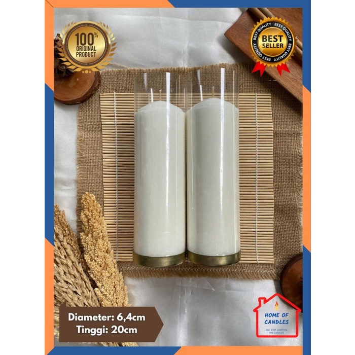 Jual Candle Lilin Doa (2Pcs) Lilin Pilar Lilin Altar 2 Kati Putih ...