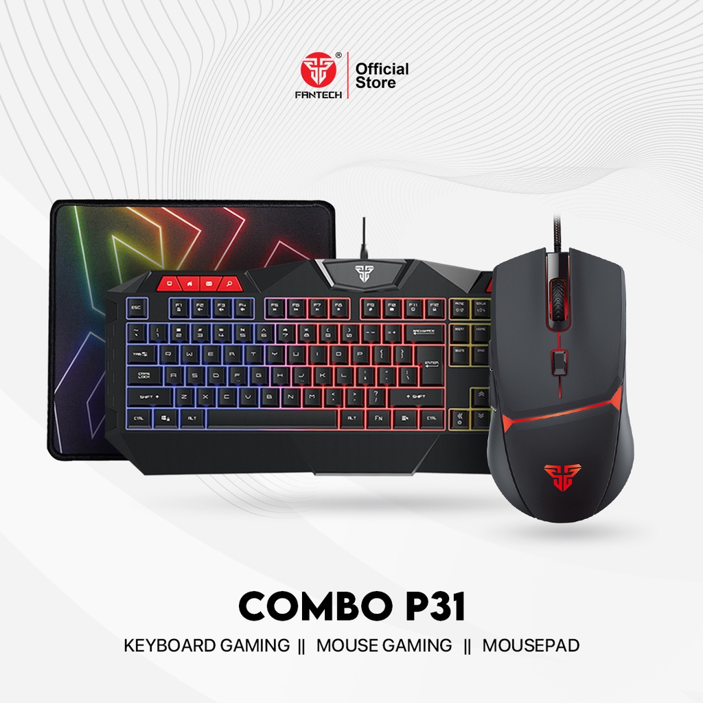 Jual Fantech 3 in 1 Combo P31 Gaming Keyboard Mouse Mousepad | Shopee ...